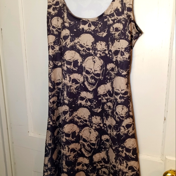 Cowcow | Dresses | Skull Sleeveless Mini Dress L | Poshmark